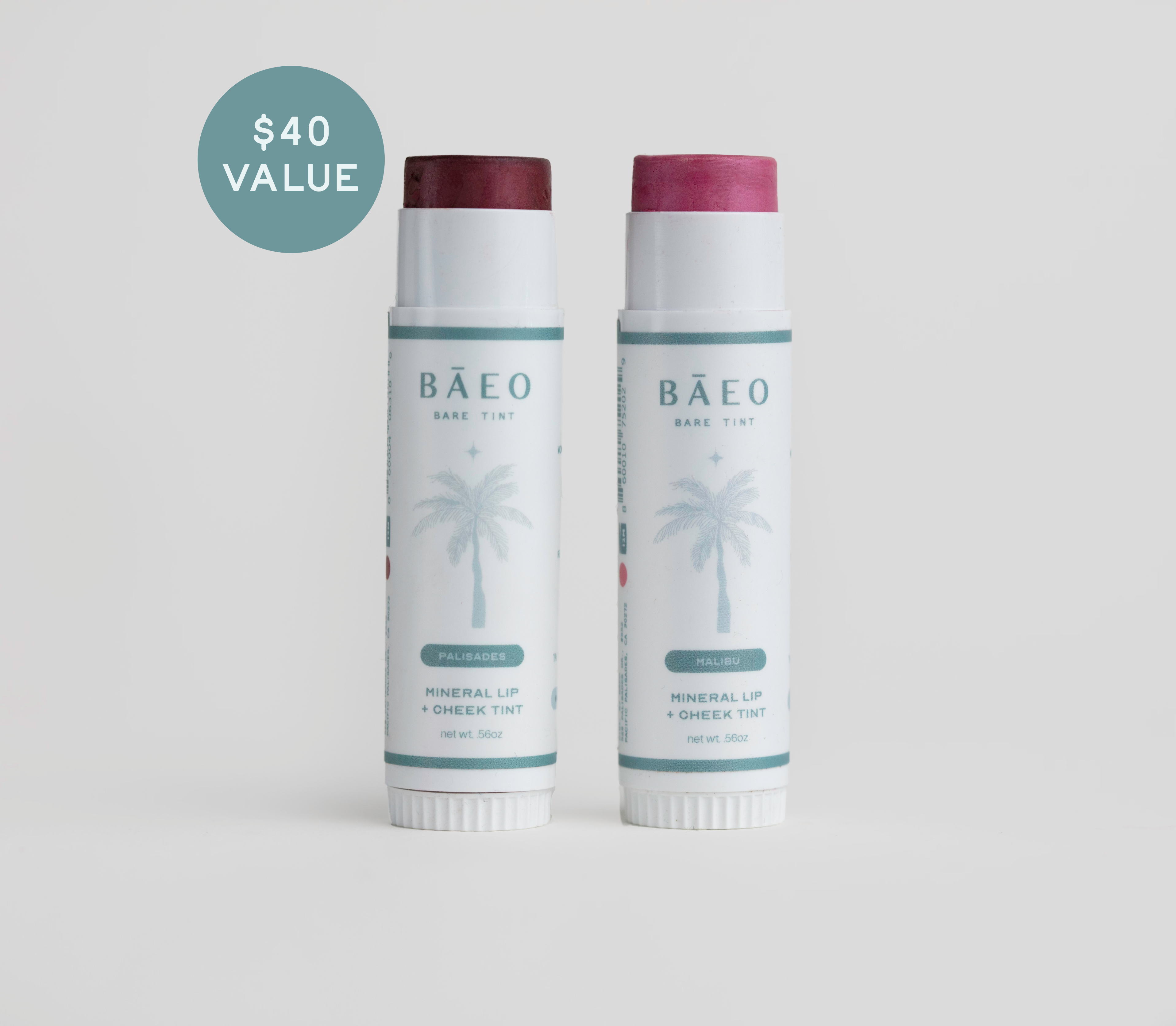 Bare Tint Pair | Mineral Lip and Cheek Tints | BĀEO